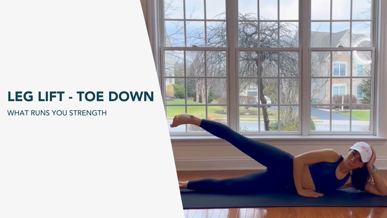 Leg lift - toe down - YouTube