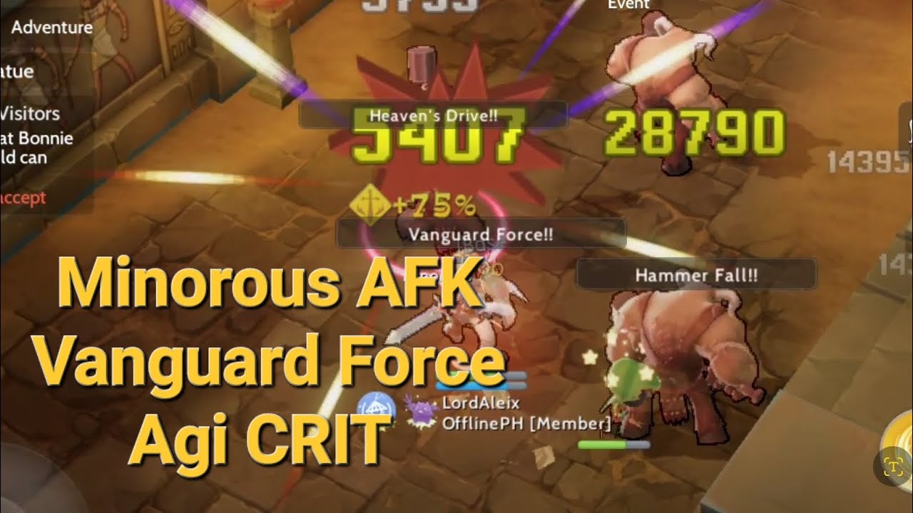 1Str Agi Crit Build Vanguard Force AFK Minorous Ragnarok Origin Global ...
