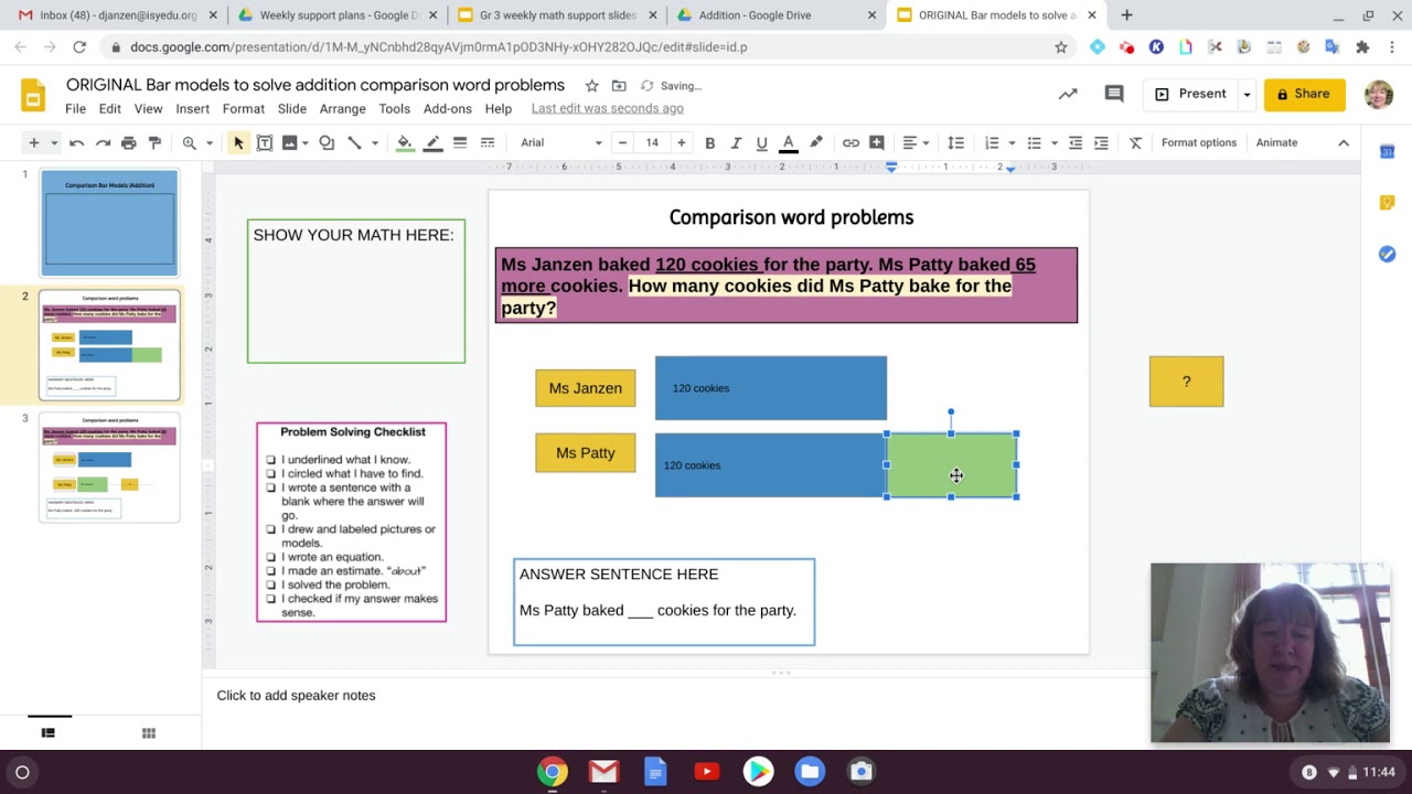 Comparison Bar Model (Addition) - YouTube