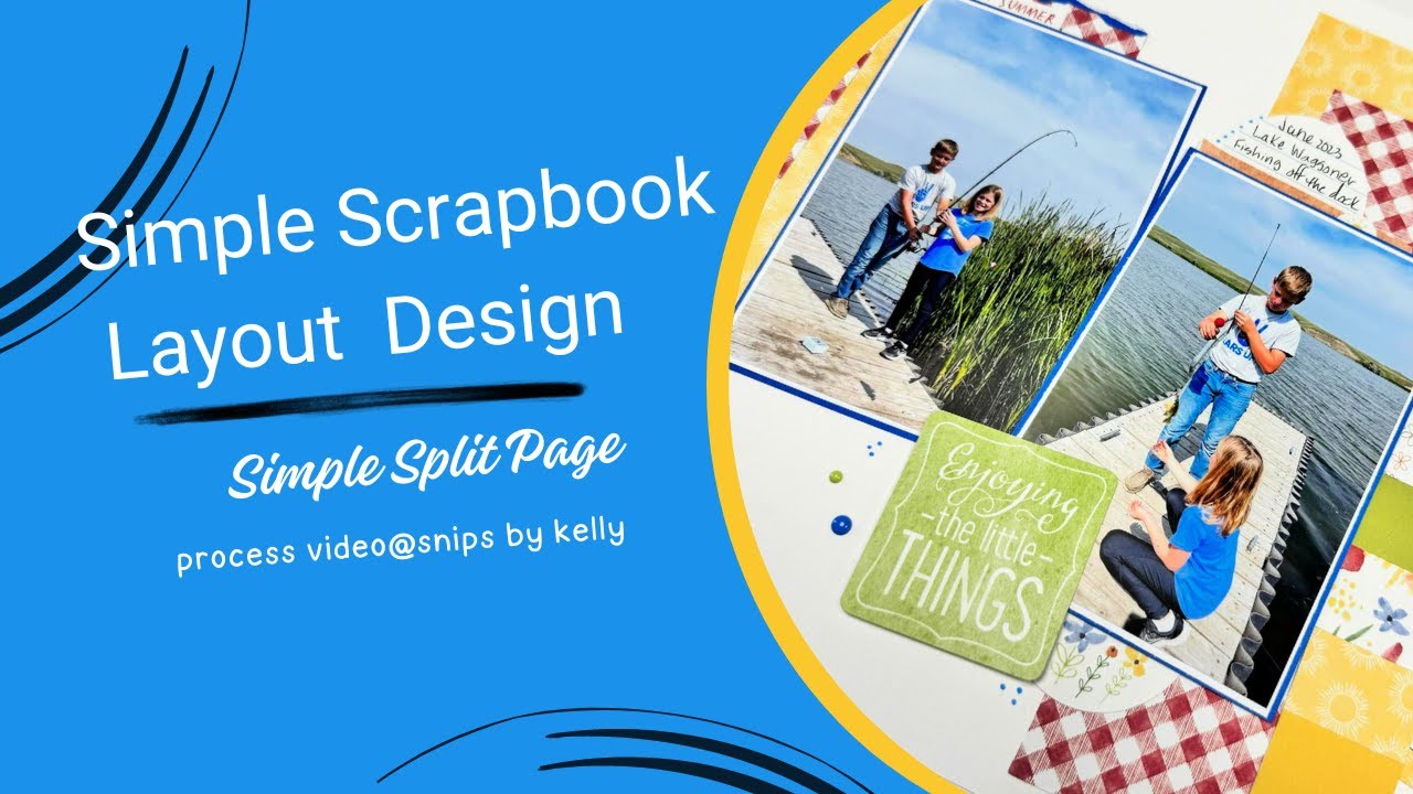 Simple Scrapbook Layout with a Split Design - YouTube