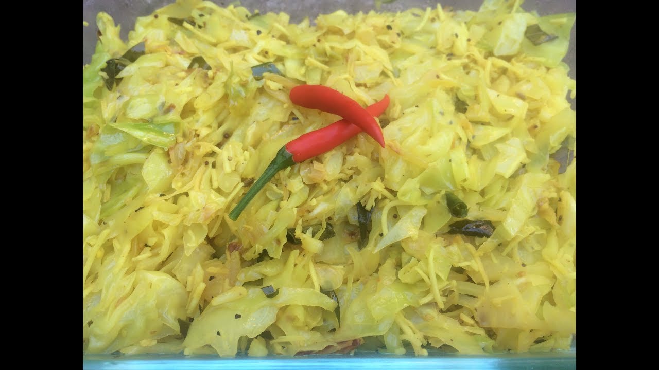 தமிழ் - Sri Lankan Cabbage varai/Mallung (Vegan) by Genie Mum - YouTube