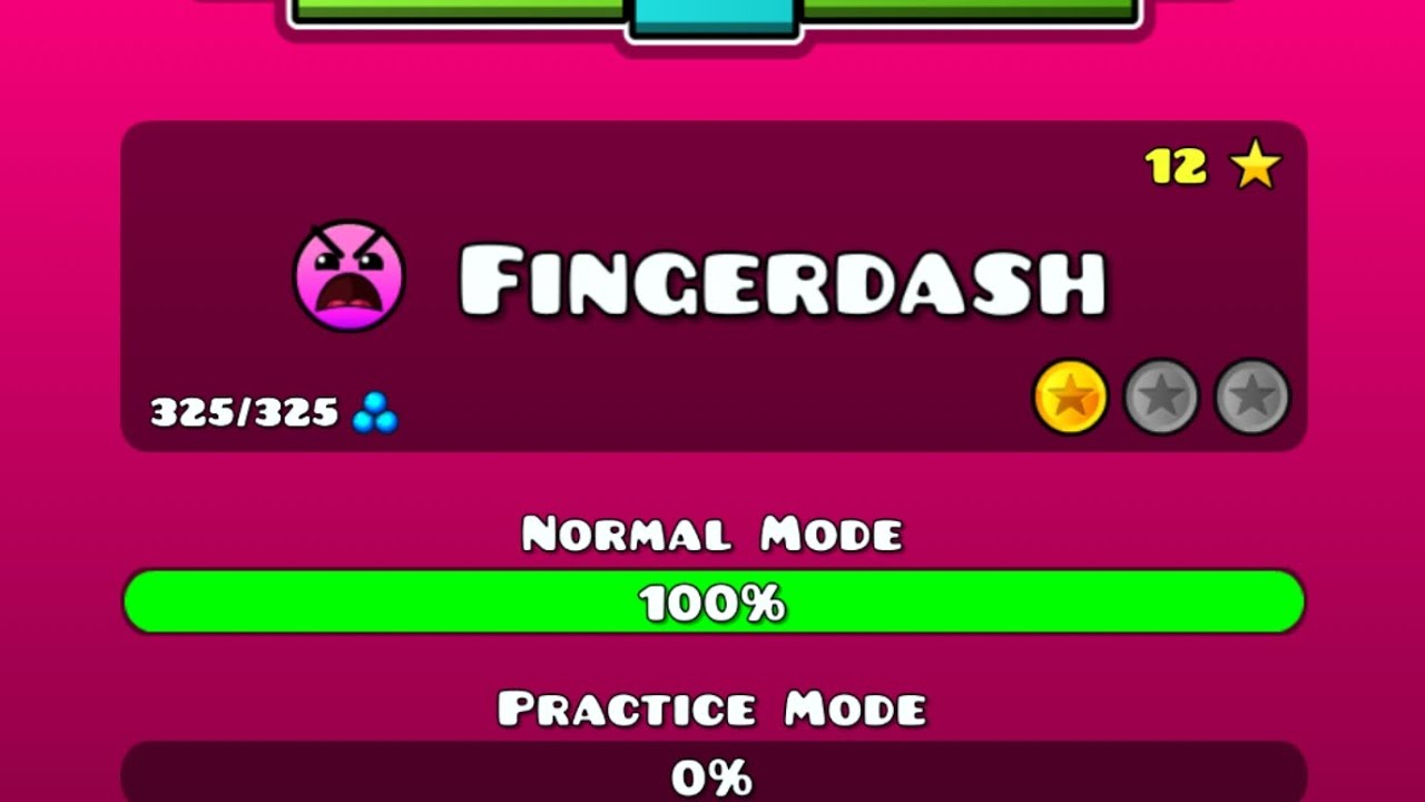 geometry dash (fingerdash) - YouTube