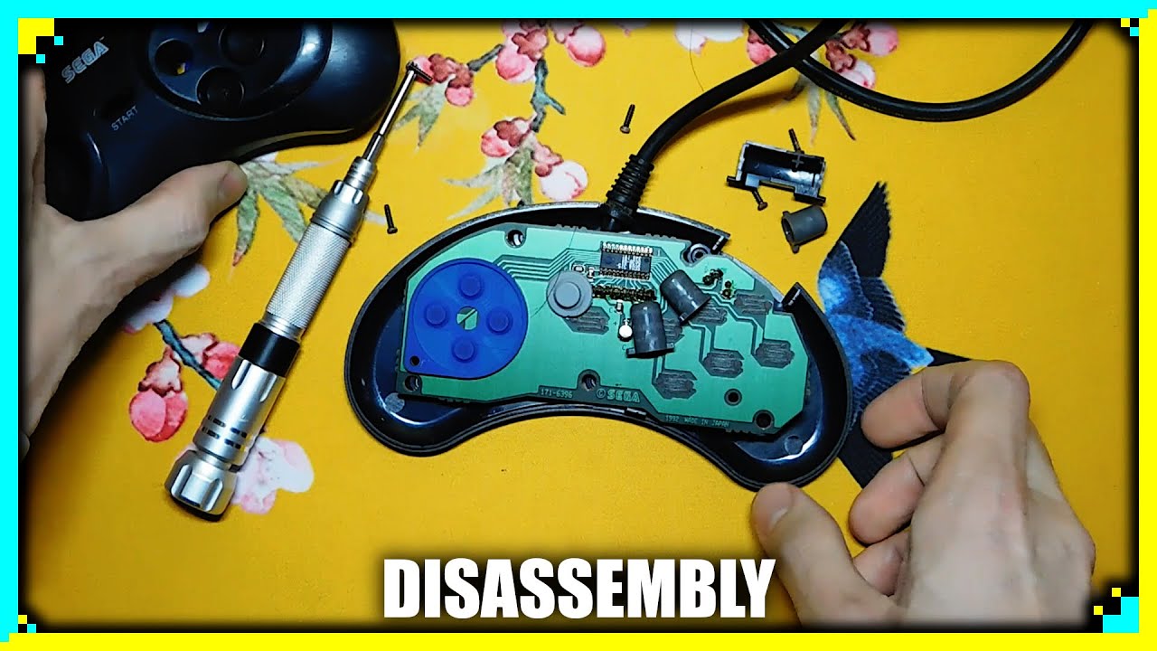 Sega Genesis 6-Button Controller Disassembly - YouTube