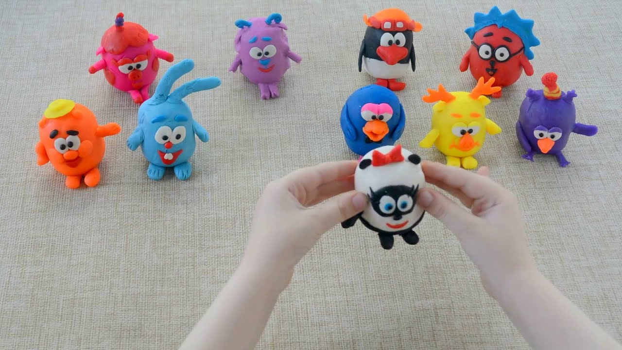 Смешарики яйца с сюрпризом открываем игрушки Smeshariki surprise eggs ...