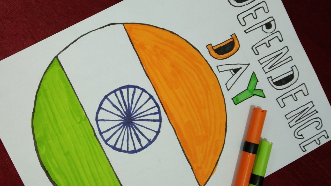 How To Draw ( INDEPENDENCE DAY ) Special Drawing Step-by-Step - YouTube