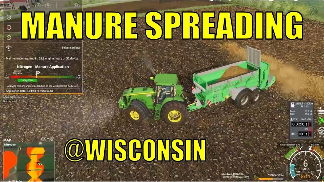 manure spreading @ Wisconsin farm (#18) - YouTube
