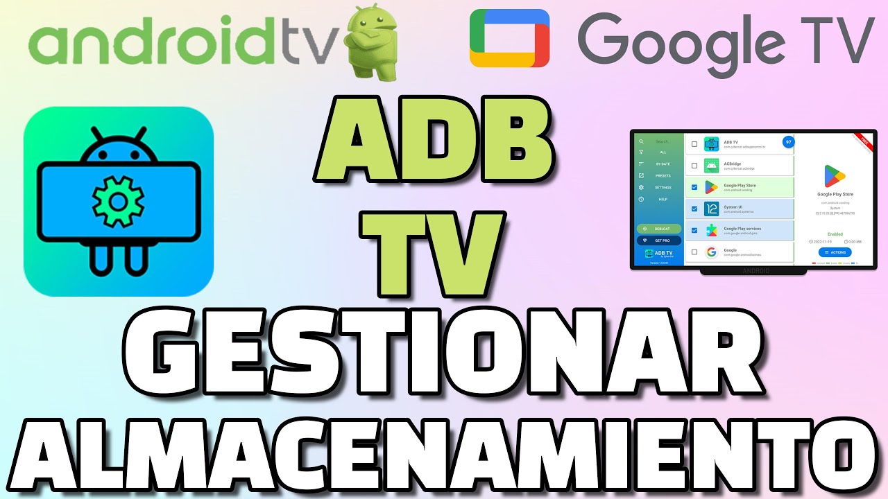 Cómo aumentar almacenamiento en Android TV Google TV con ADB TV borrar instalar apps Reseña ...