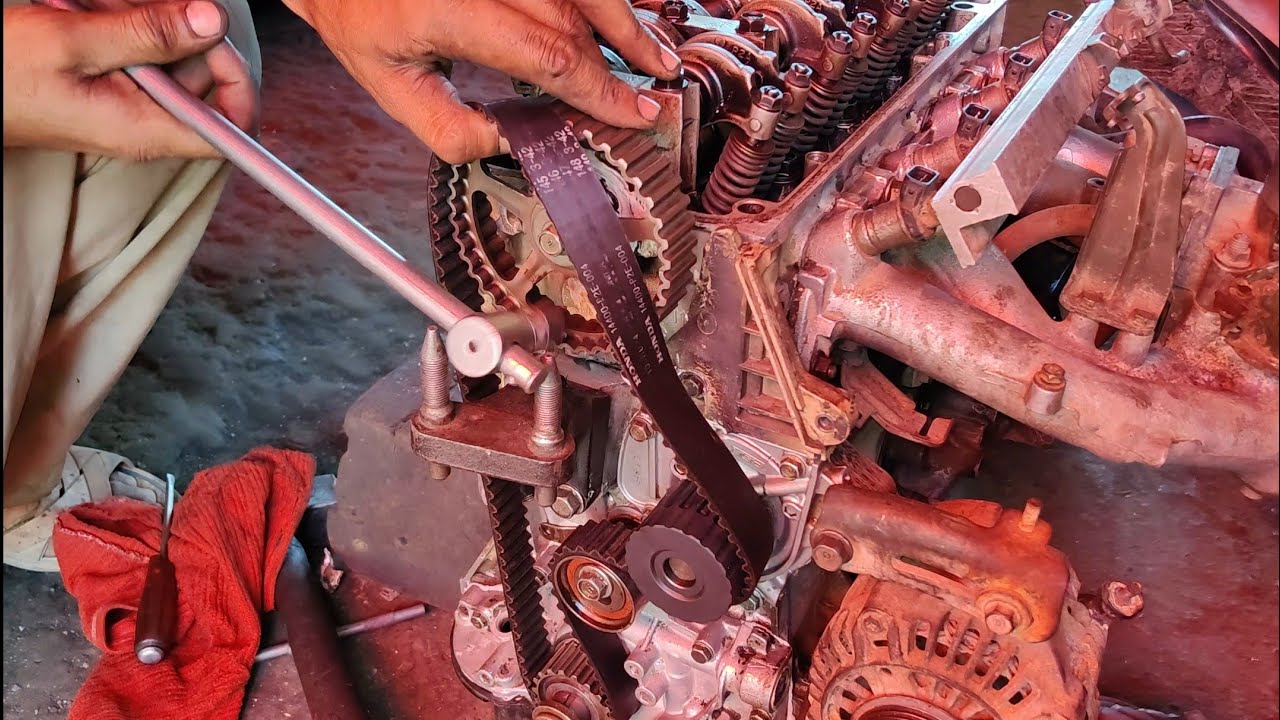 honda d16 engine timing belt install - honda city 16valve engine timing ...