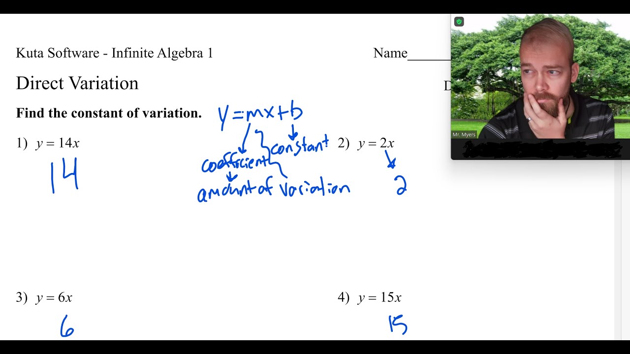 Direct Variation Algebra 1 Kuta Worksheet Series YouTube direct-variation-algebra-1-kuta-worksheet-series-youtube