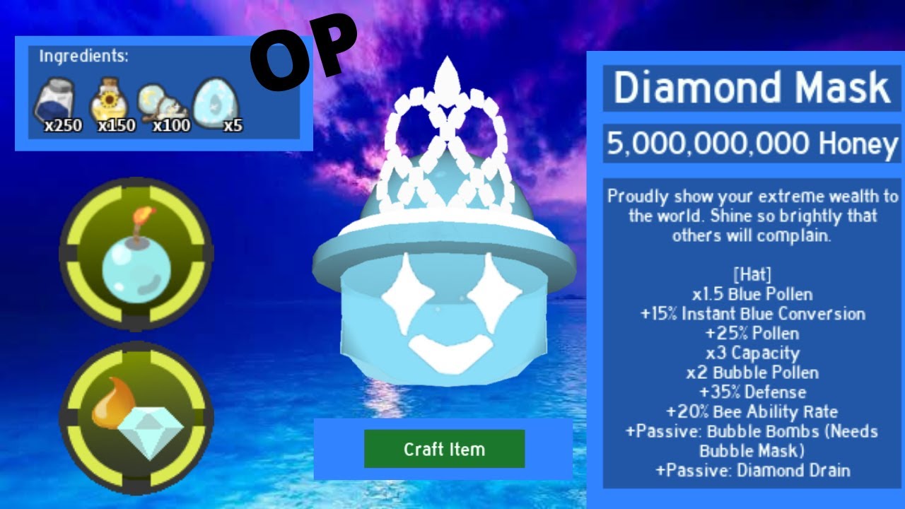 DIAMOND MASK IS SO OP! - Bee Swarm Simulator - YouTube
