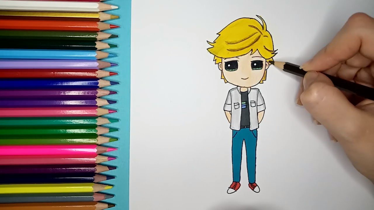 Mucize uğur böceği Adrien Agreste kolay çizimi. / How to Draw Adrien ...