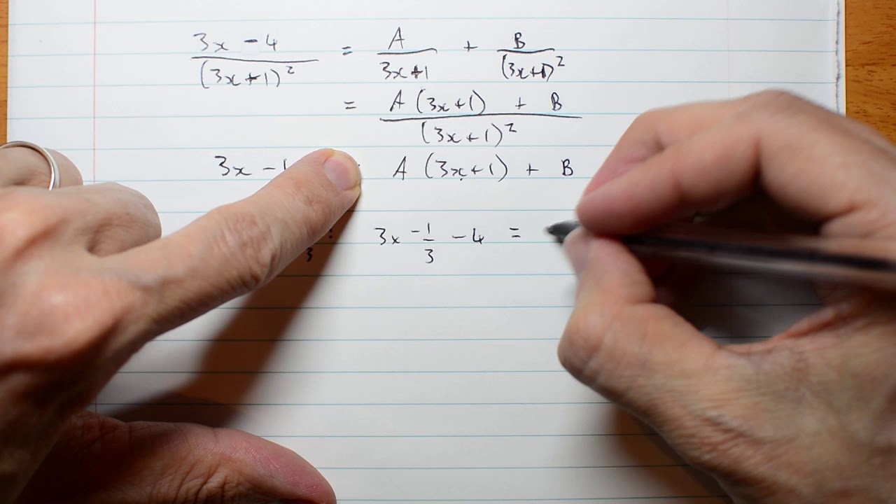 5 6b2 Partial Fractions When The Denominator Is Squared YouTube 5 6b2 Partial Fractions When The Denominator Is Squared YouTube