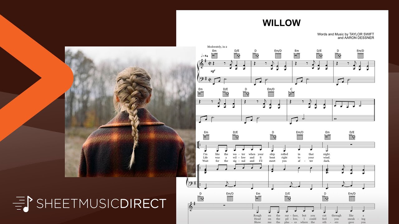 willow Sheet Music - Taylor Swift (evermore) - Piano, Vocal & Guitar ...