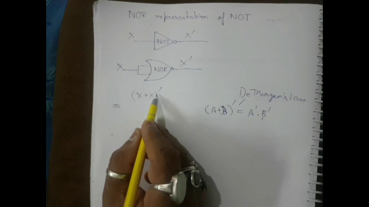 NOR REPRESENTATION OF NOT | NOR TO NOR LOGIC - YouTube