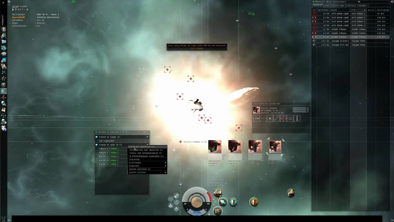 EVE-Online Anomalie Angel Forsaken Den - YouTube