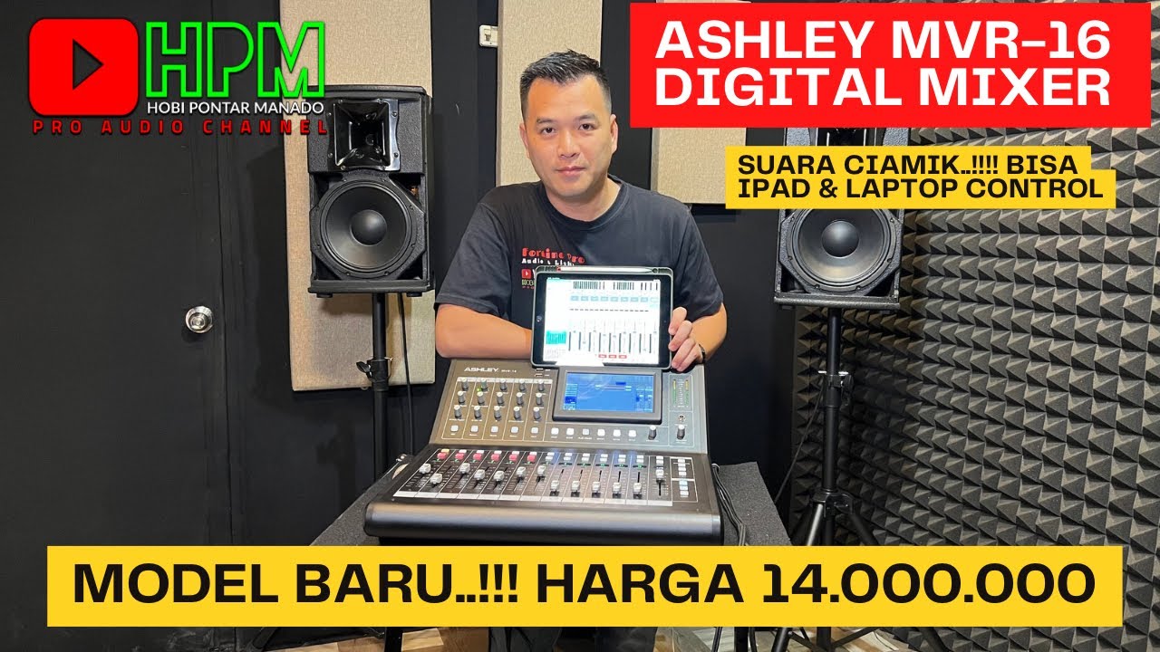 Baru..!! DIGITAL MIXER ASHLEY MVR-16 FULL MOTORIZE FADER // AYO CHEK ...