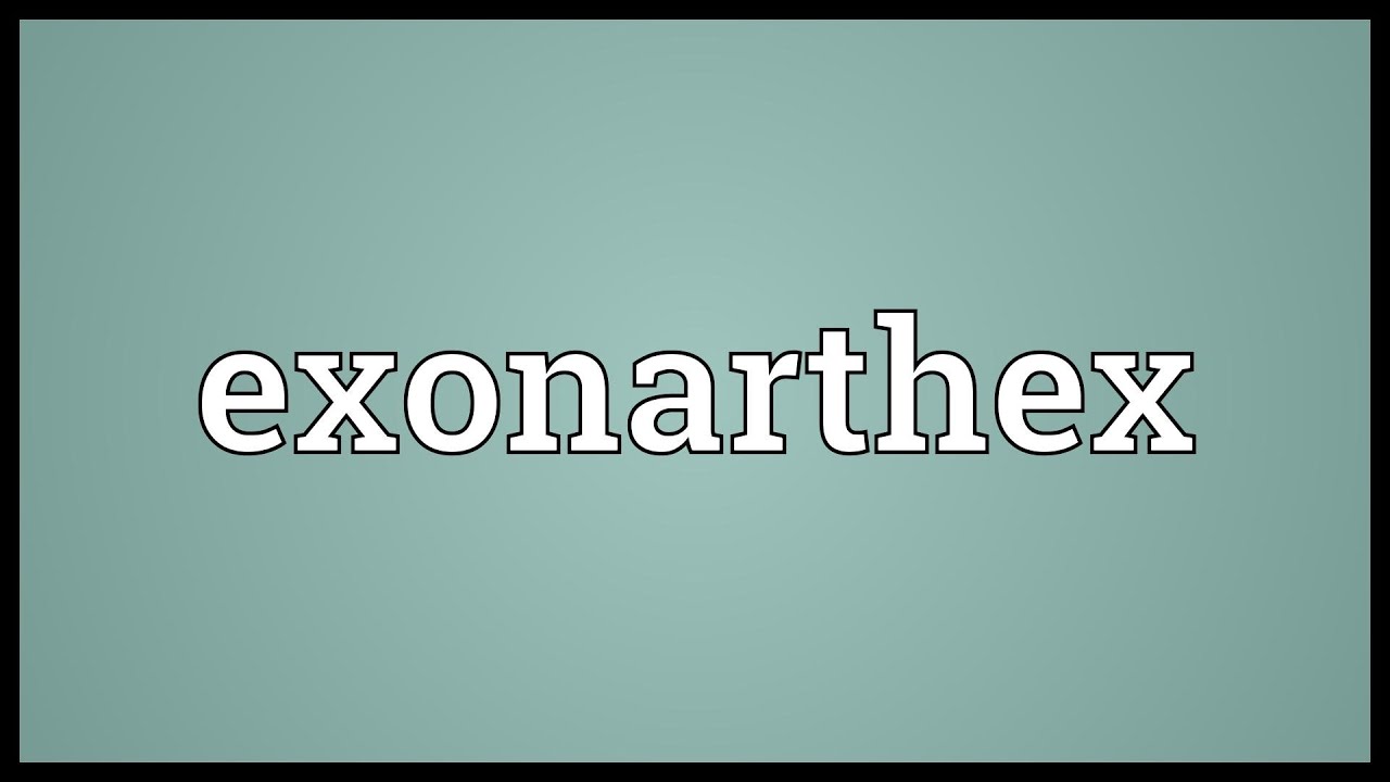 Exonarthex Meaning - YouTube