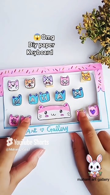 DIY Paper Keyboard That Actually Works! Easy Tutorial"💕#shorts# ...