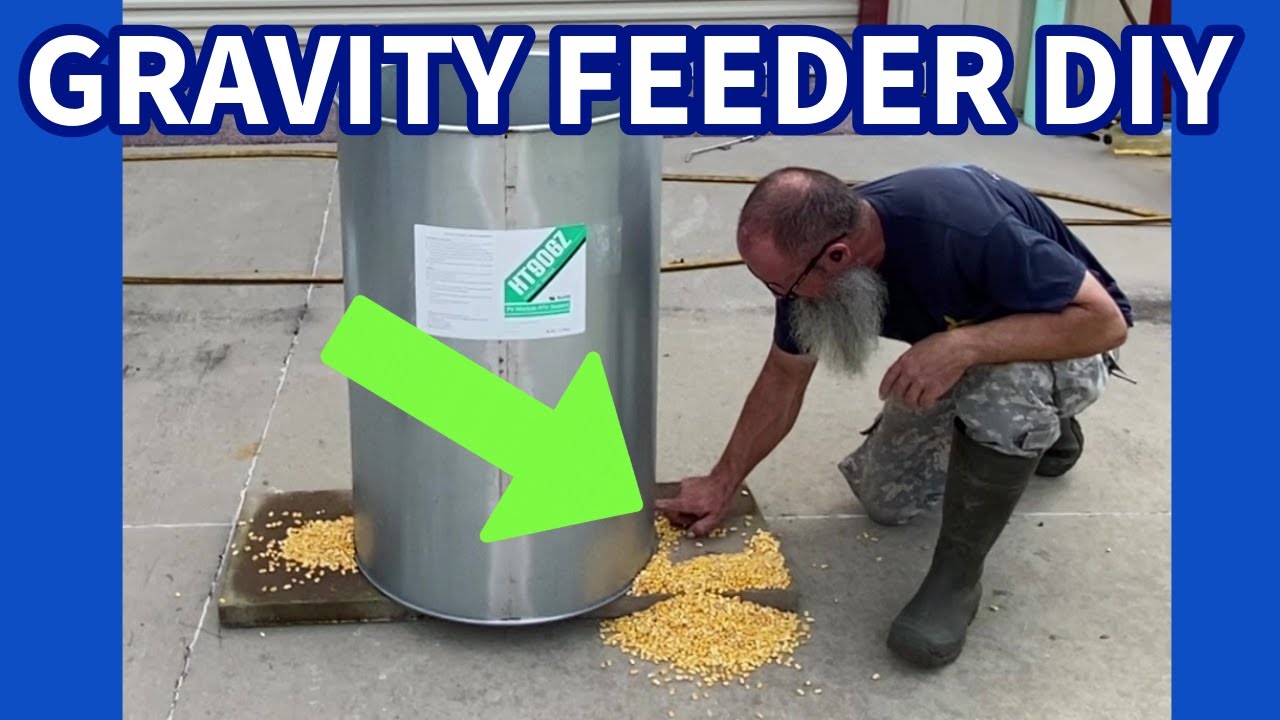 55-Gallon Drum Deer Feeder (DIY Gravity Build)#DeerFeeder #DIY # ...