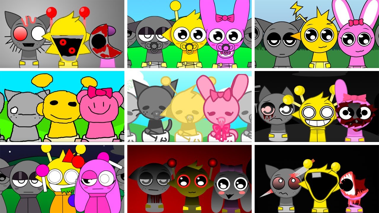 Incredibox - Sprunki but ONLY GRAY and SIMON and PINKI in ALL Babies ...