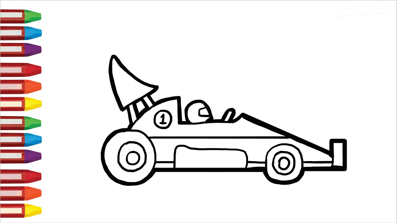 CARA MENGGAMBAR MOBIL BALAP - YouTube