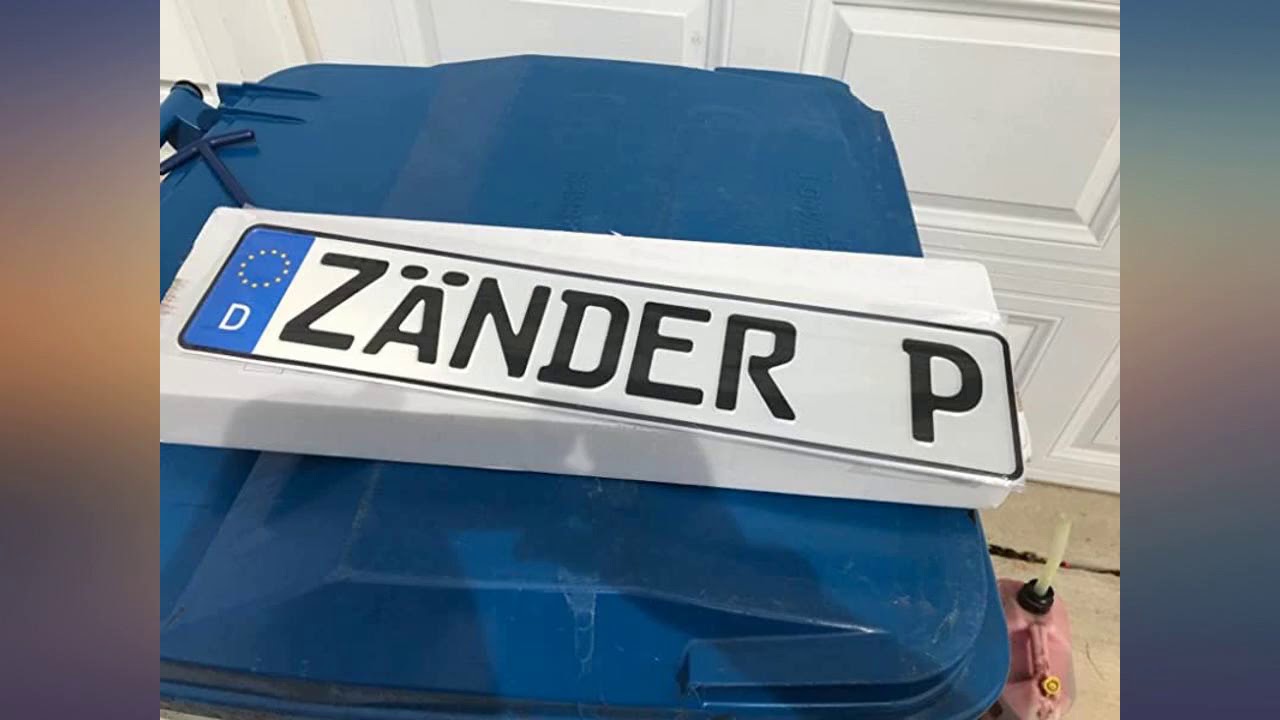 Custom German License Plate (Custom Plate with Frame) review - YouTube