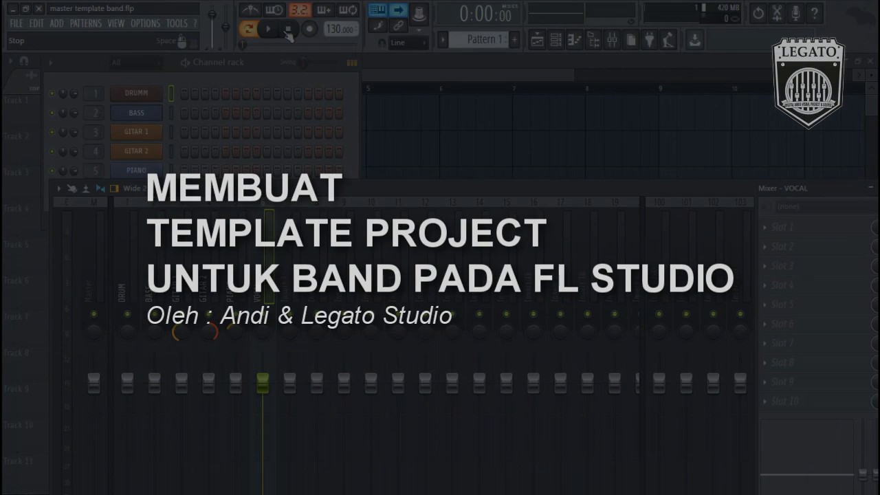 01 MEMBUAT TEMPLATE INSTRUMEN PROJECT BAND FL STUDIO - LEGATO STUDIO ...
