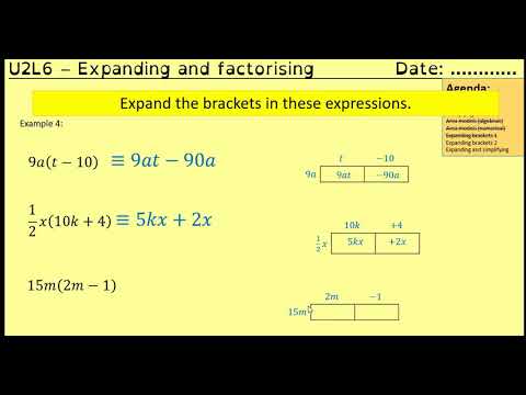 Algebra, Introduction (expanding brackets 2) - YouTube