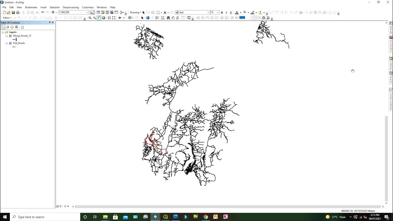 How to merge your polyline shapefile into another polyline shapefile ...