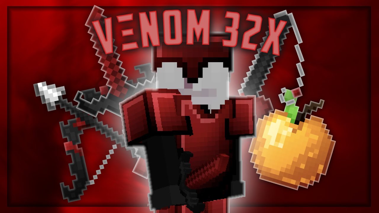 VENOM 32x Pack Release 1.8.9 (Red PVP Pack) - YouTube