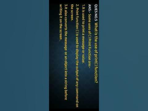 Introduction to Python | Question Answer | Class 6 | #python #computer #class6 - YouTube