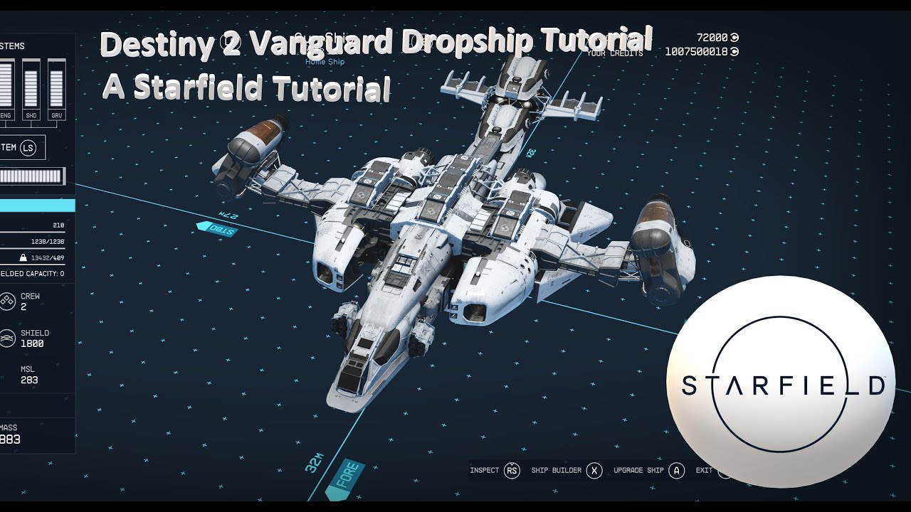Starfield Build Tutorial, Tour, and Combat for Destiny's Hawk Ship (No Mods, No Commands) - YouTube