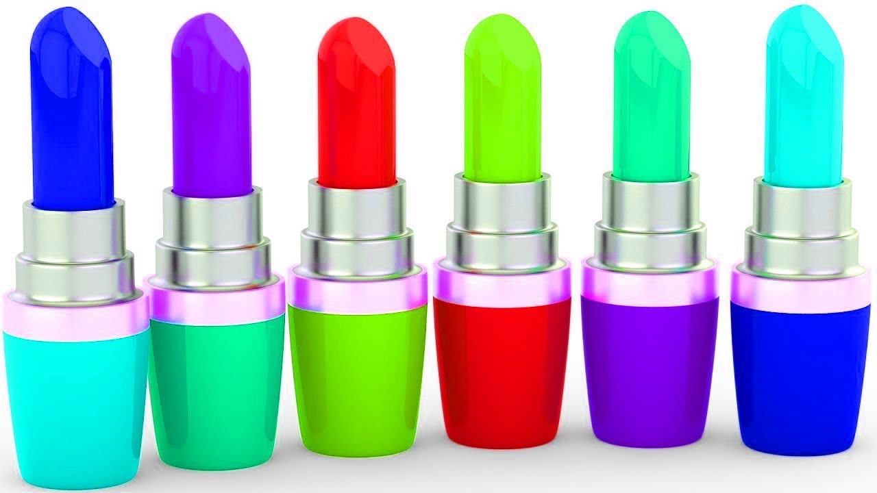 Learn Colors with Lipstick Surprise Toys for Kids with Vehicles and ...