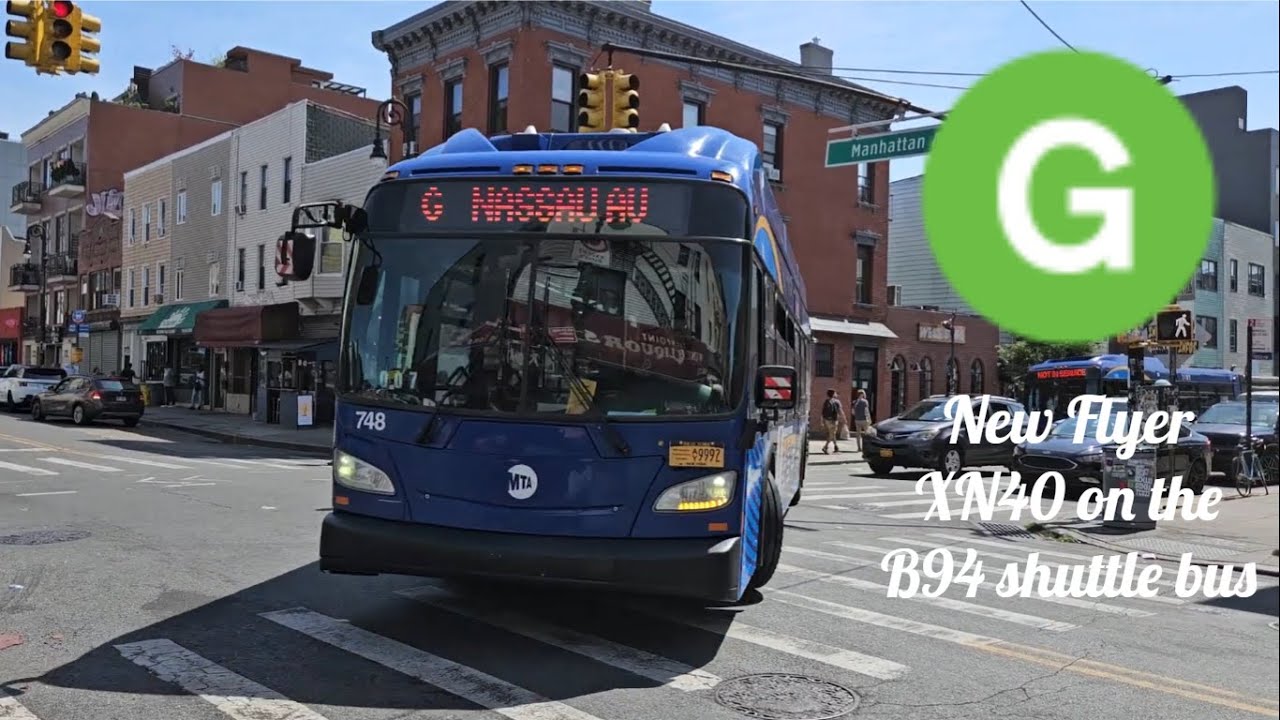 New Flyer XN40 748 on the B94 (G) train shuttle bus - YouTube