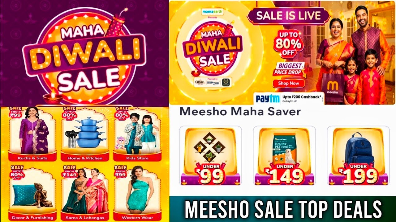 Meesho Maha Diwali Sale 2025 | Meesho Sale Top Deals Today - YouTube
