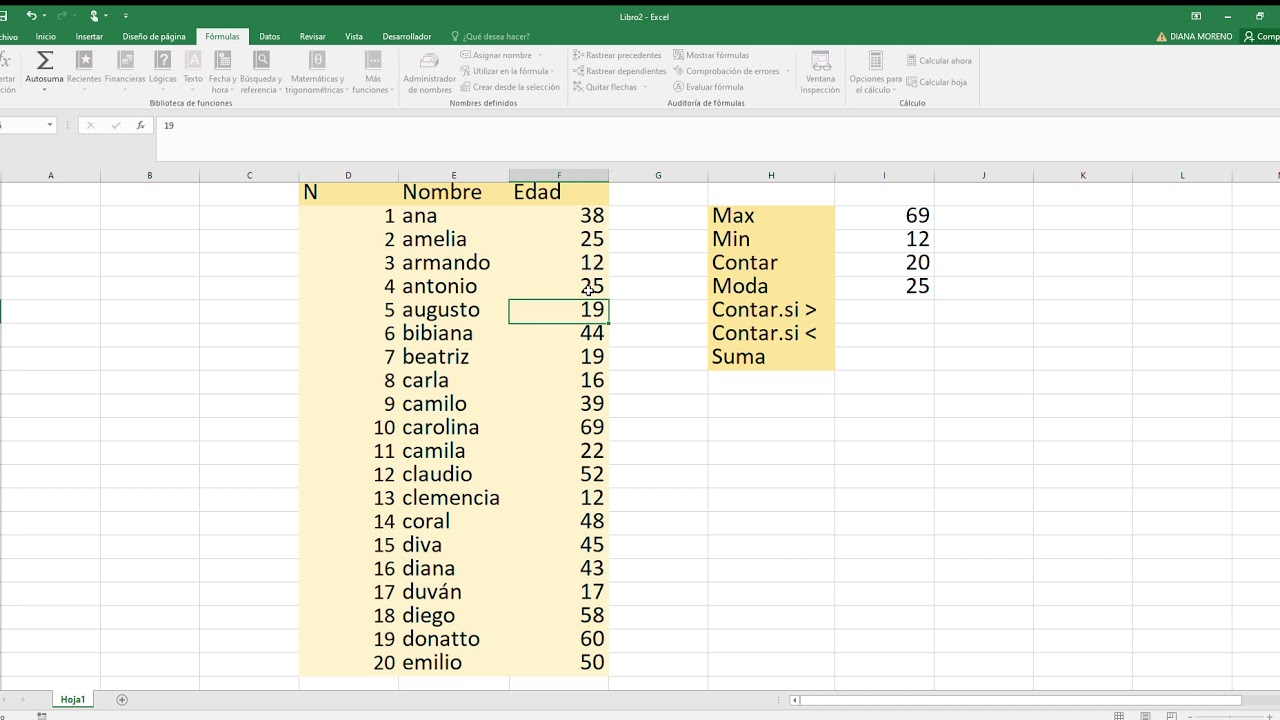 Funciones Basicas de Excel - YouTube