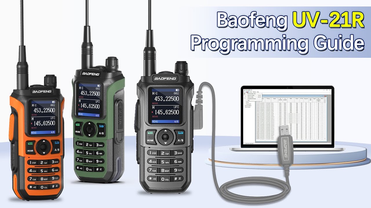 Baofeng UV-21R Programming Guide - YouTube