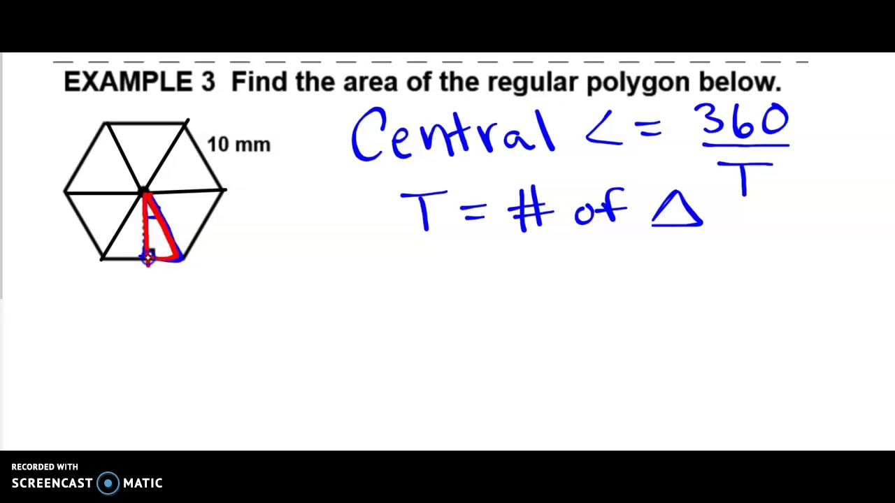 Central Angle Measure of a Hexagon - YouTube