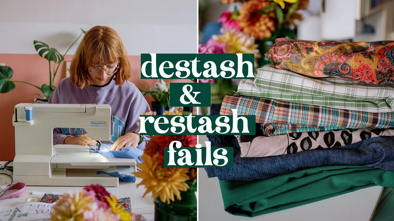 Come destash (and fail) my vintage fabrics with me // upcycling, sewing ...