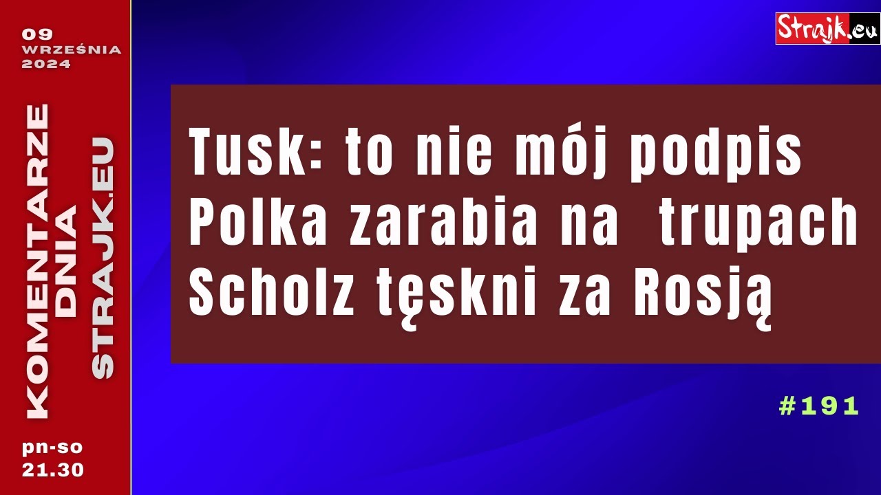 Komentarze Dnia Strajku: Tusk: to nie mój podpis. Polka zarabia na ...