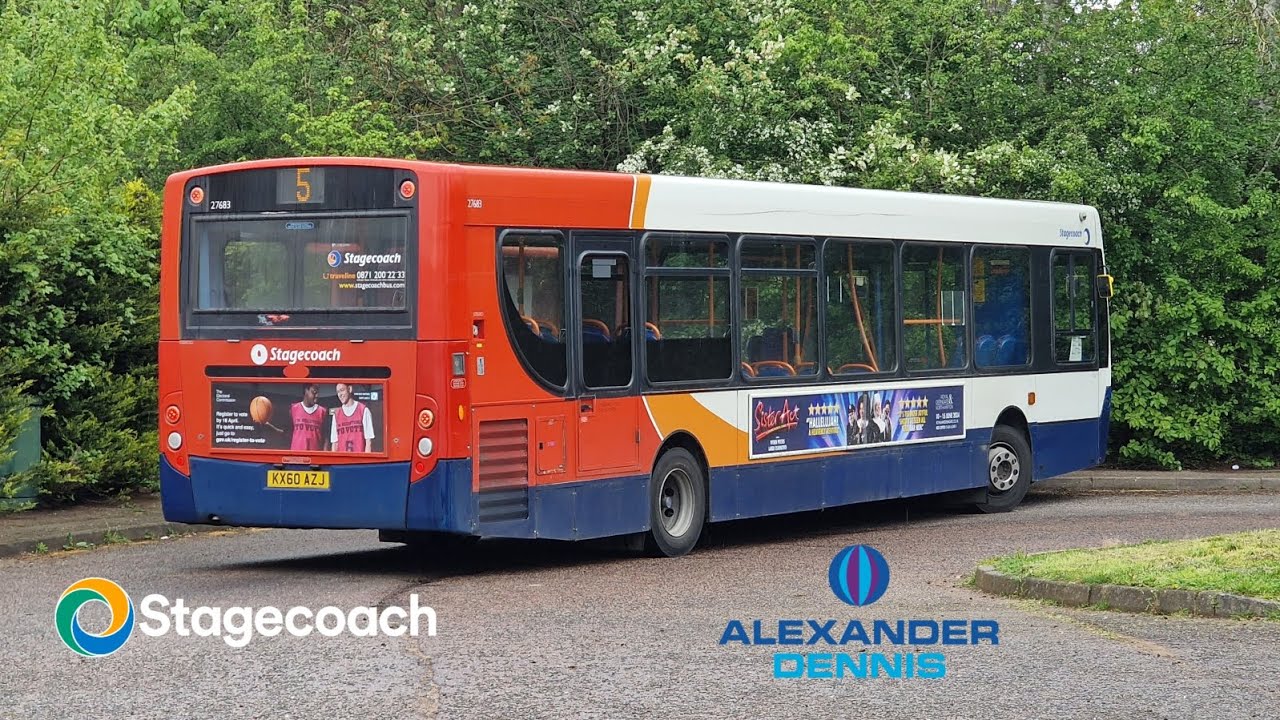 (full route) Stagecoach midlands Enviro 300 Voith (KX60 AZJ - 27683 ...