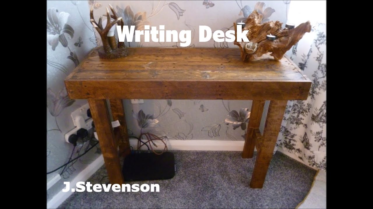 Rustic Pallet Writing Desk - YouTube