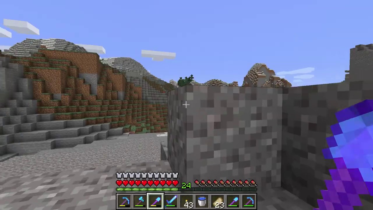 Digging mountain of gravel for many flints - Minecraft - YouTube