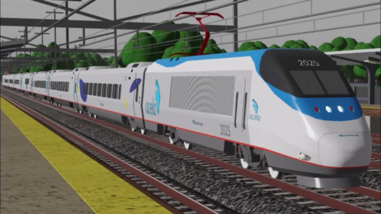 All Amtrak trains in Blue Water and NEC Line! ft 7 Car Acela trains ...