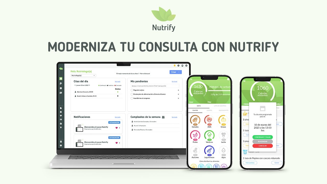 Conoce todo lo que Nutrify tiene para tu consulta - YouTube