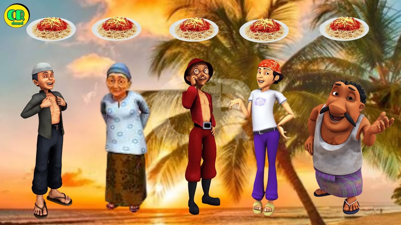 KELUARGA ATOK DALANG SEDANG MAKAN SPAGHETTI | Tebak Gambar Upin Ipin # ...
