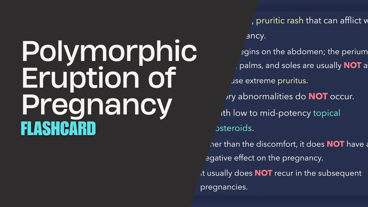 Polymorphic Eruption of Pregnancy Flashcard - YouTube