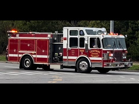 Central Coventry Fire Dist Rsv E-5 and R-4 responding - YouTube