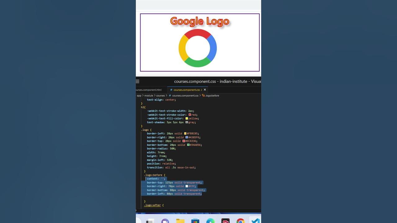How to design Google logo with hover effect animation using HTML & CSS | Code With Bipin - YouTube