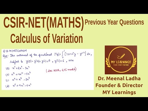 (Q.ID.M(NET)CoV43M) Previous Years Question on Calculus of Variation, CSIR UGC NET, Dec 2018 ...